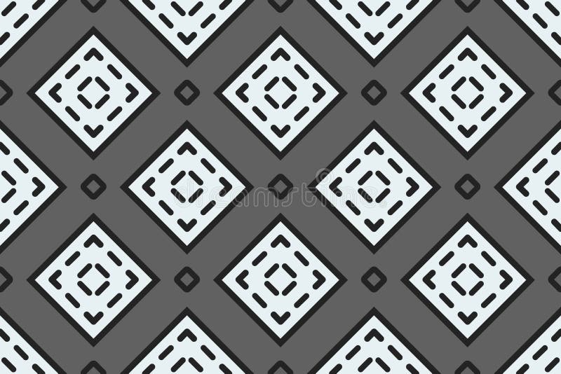 Vector Seamless Geometric Pattern. Shaped White and Black Squares ...