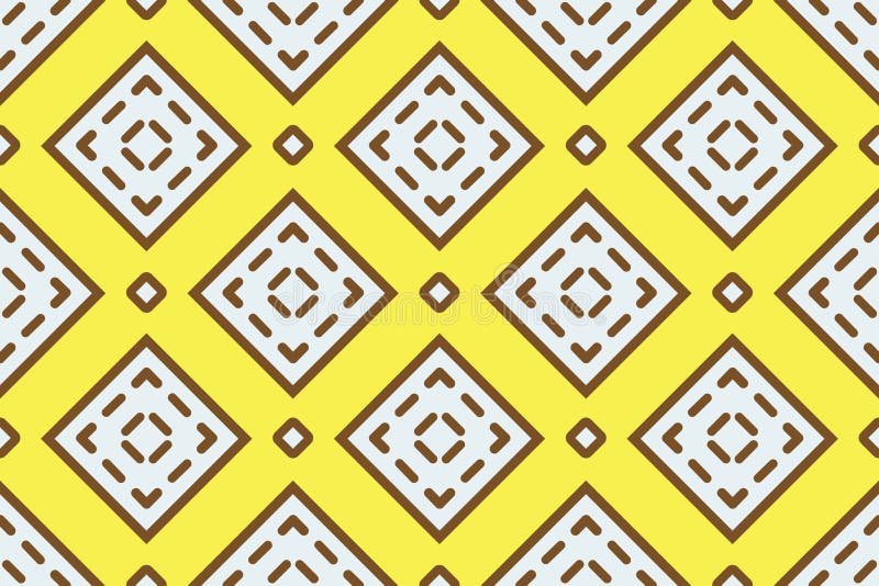 Vector Seamless Geometric Pattern. Shaped White and Brown Squares ...