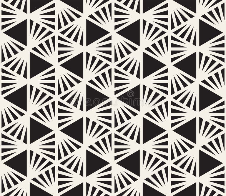 Vector Seamless Geometric Pattern. Simple Abstract Lines Lattice Stock ...