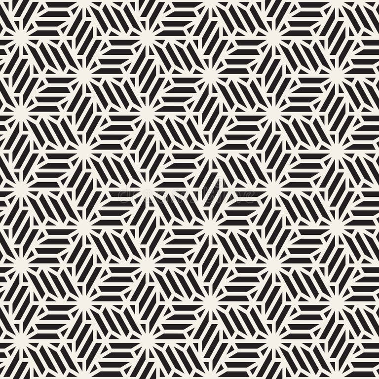 Vector Seamless Geometric Pattern. Simple Abstract Lines Lattice Stock ...