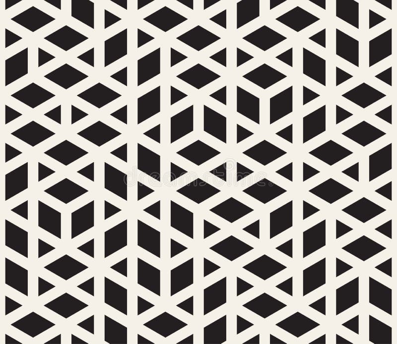 Vector Seamless Geometric Pattern. Simple Abstract Lines Lattice Stock ...
