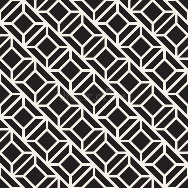 Vector Seamless Geometric Pattern. Simple Abstract Lines Lattice Stock ...