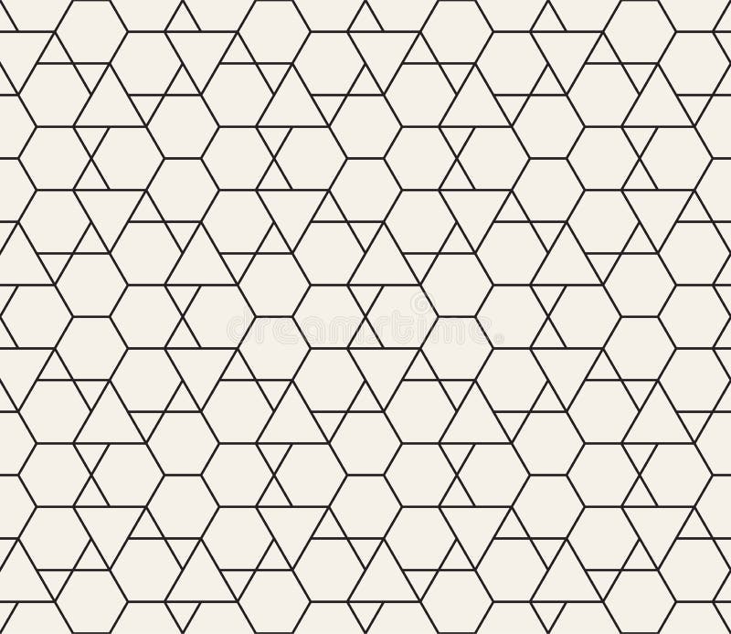 Vector Seamless Geometric Pattern. Simple Abstract Lines Lattice Stock ...