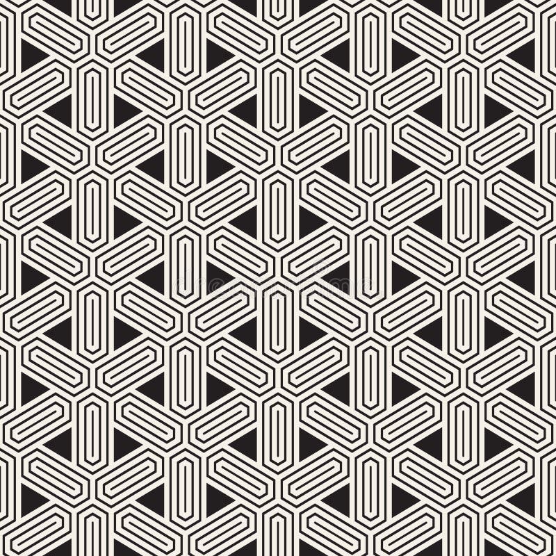 Vector Seamless Geometric Pattern. Simple Abstract Lines Lattice Stock ...