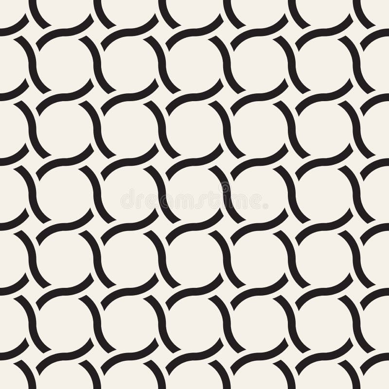 Vector Seamless Geometric Pattern. Simple Abstract Lines Lattice Stock ...