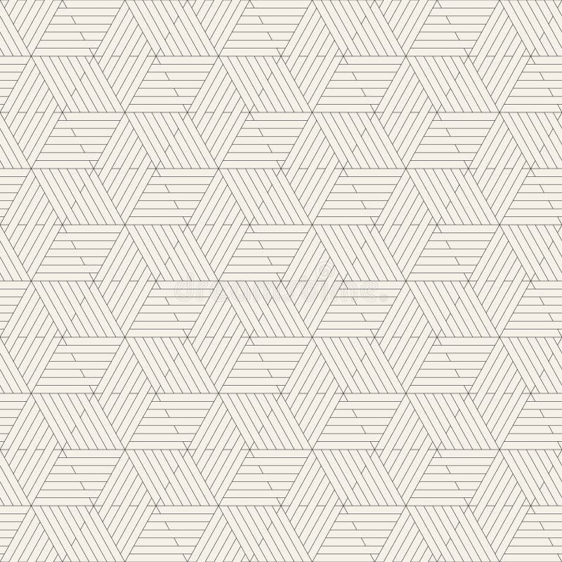 Vector Seamless Geometric Pattern. Simple Abstract Lines Lattice Stock ...