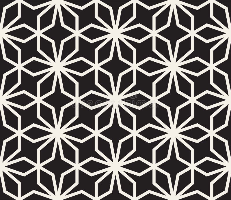 Vector Seamless Geometric Pattern. Simple Abstract Lines Lattice Stock ...