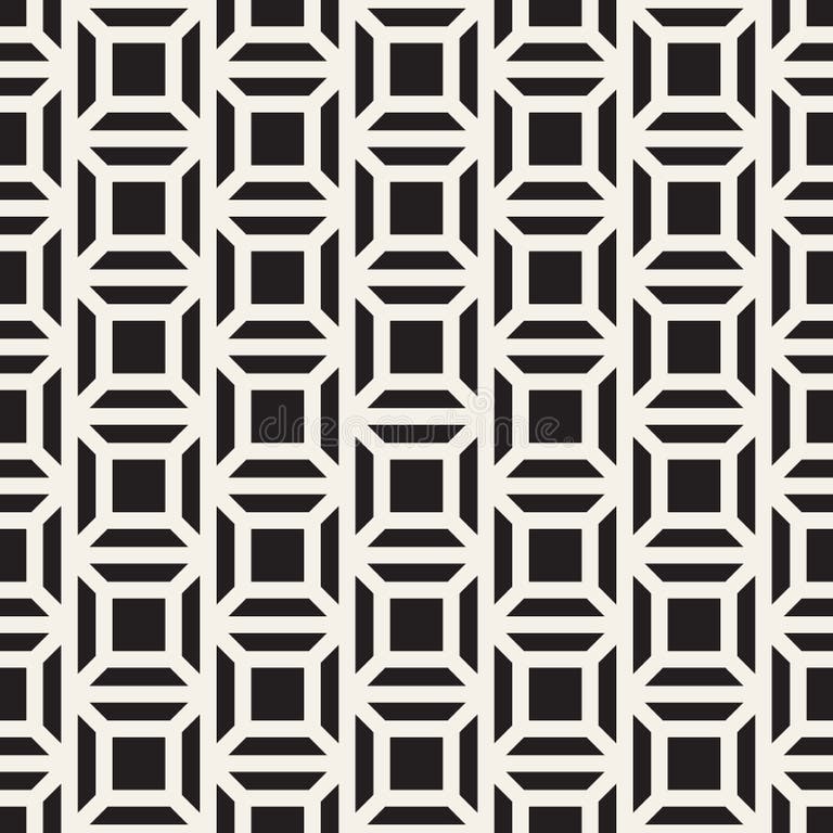 Vector Seamless Geometric Pattern. Simple Abstract Lines Lattice Stock ...