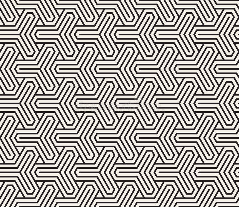 Vector Seamless Geometric Pattern. Simple Abstract Lines Lattice Stock ...