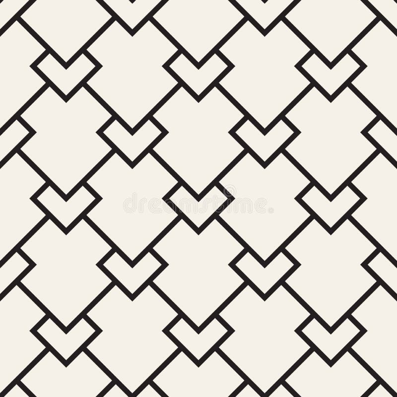 Vector Seamless Geometric Pattern. Simple Abstract Lines Lattice Stock ...