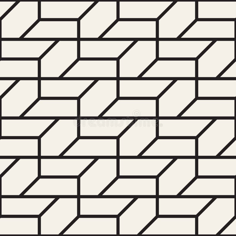 Vector Seamless Geometric Pattern. Simple Abstract Lines Lattice Stock ...