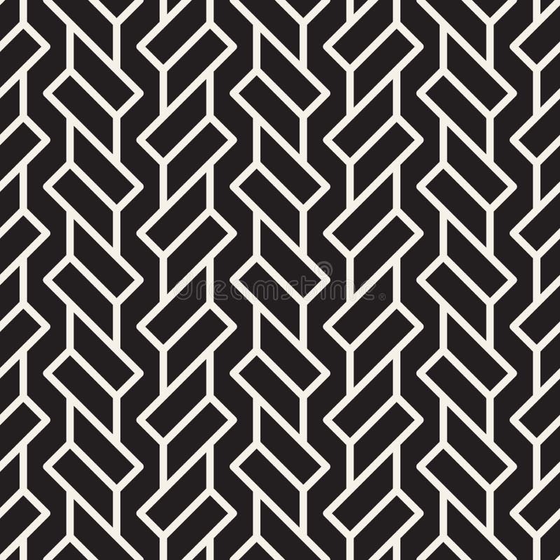 Vector Seamless Geometric Pattern. Simple Abstract Lines Lattice Stock ...