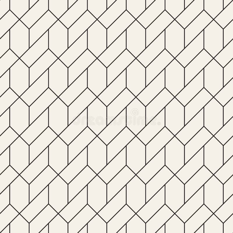 Vector Seamless Geometric Pattern. Simple Abstract Lines Lattice Stock ...