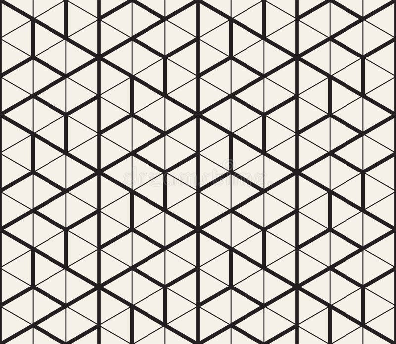 Vector Seamless Geometric Pattern. Simple Abstract Lines Lattice Stock ...