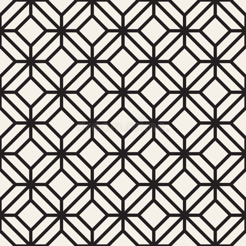 Vector Seamless Geometric Pattern. Simple Abstract Lines Lattice Stock ...