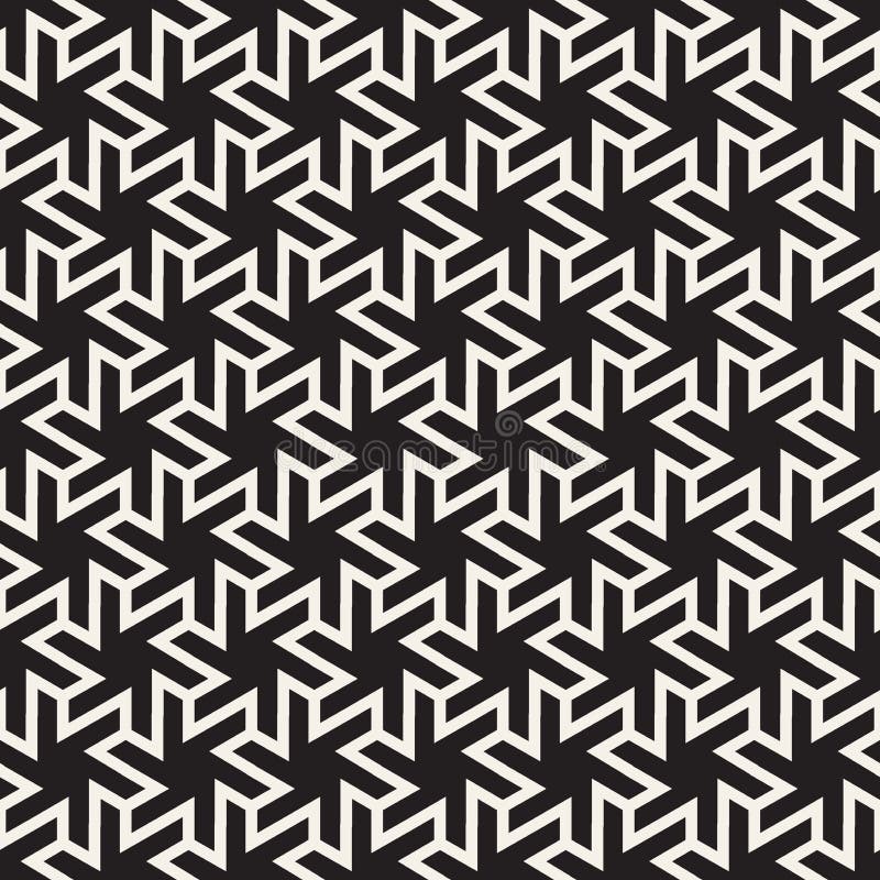 Vector Seamless Geometric Pattern. Simple Abstract Lines Lattice ...