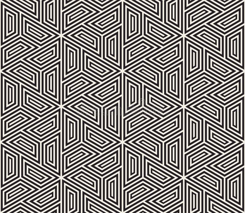 Vector Seamless Geometric Pattern. Simple Abstract Thin Lines Lattice ...