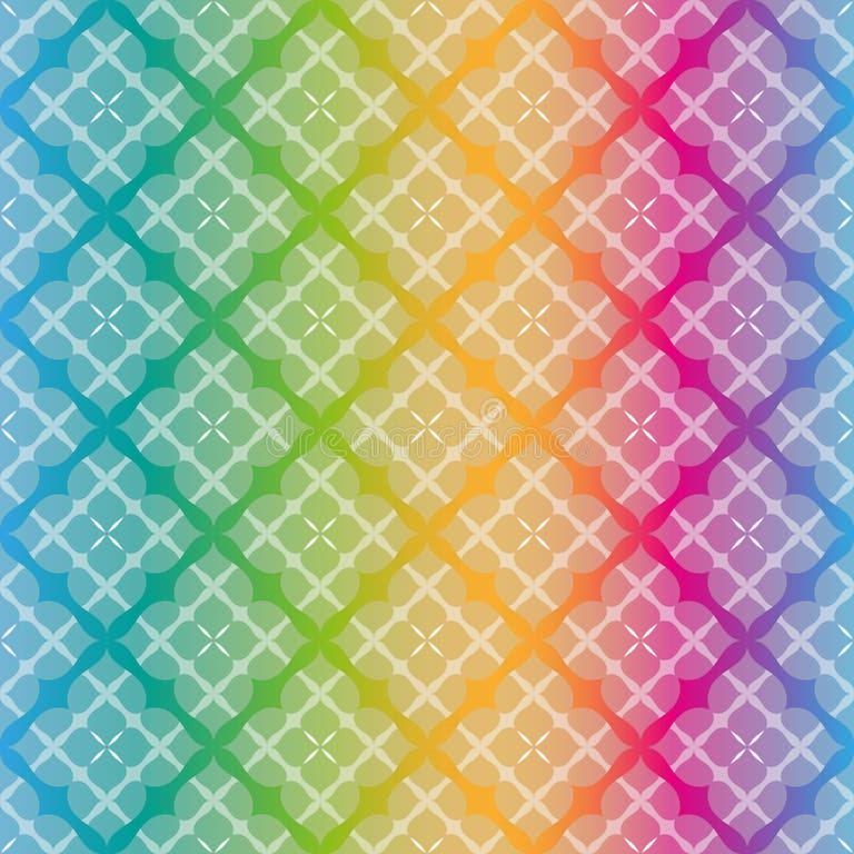 Vector Seamless Geometric Rainbow Gradient Festive Pattern Stock Vector ...