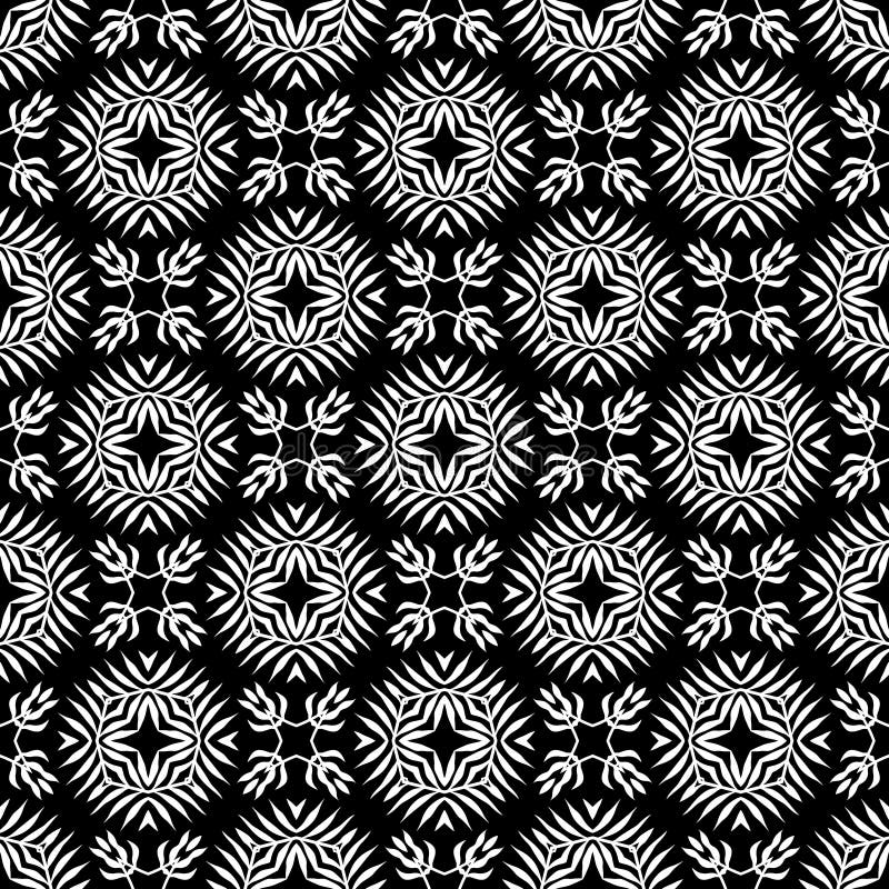 Vector Seamless Geometry Black and White Pattern Stock Vector ...