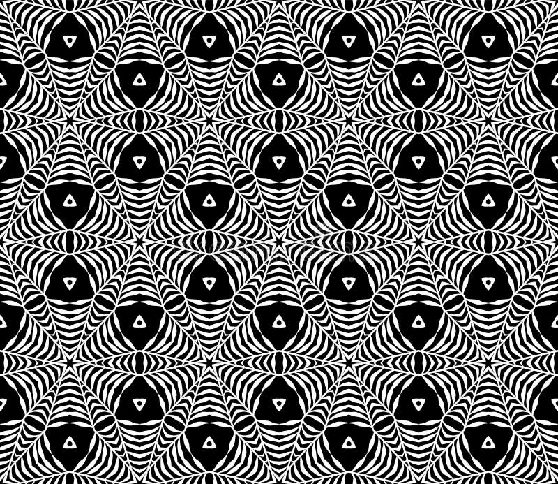 Vector Seamless Geometry Black and White Pattern Stock Vector ...
