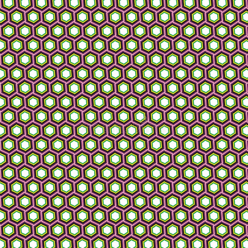 Vector Seamless Geometry Hexagon Bee Color Pattern Honeycomb Abstract ...