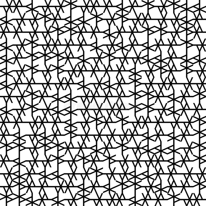 Vector Seamless Geometry Truchet Pattern Stock Vector - Illustration of ...