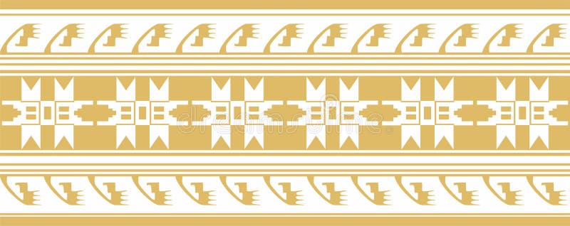 Vector Seamless Golden Border Ornament. Stock Vector - Illustration of ...