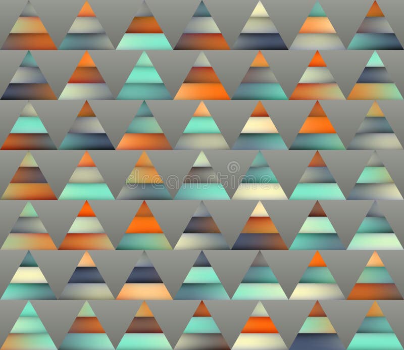 Vector Seamless Gradient Mesh Color Stripes Triangles Grid in Shades of ...