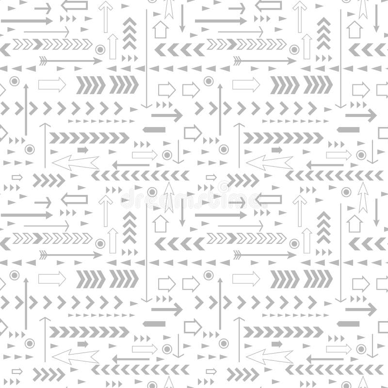 Light Gray Seamless Symmetrical Abstract Vector Background in Arabian ...