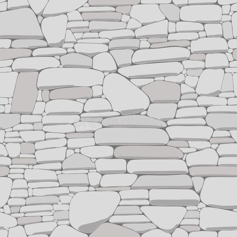Vector Seamless Gray Stone Wall Texture Stock Illustration ...