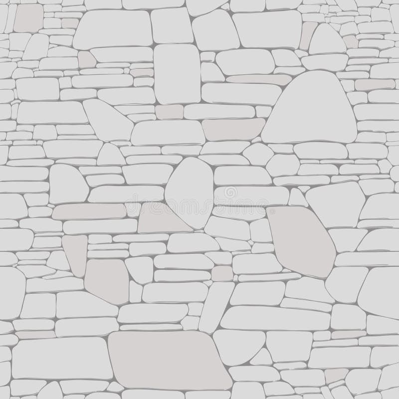 Vector Seamless Gray Stone Wall Texture Stock Illustration ...