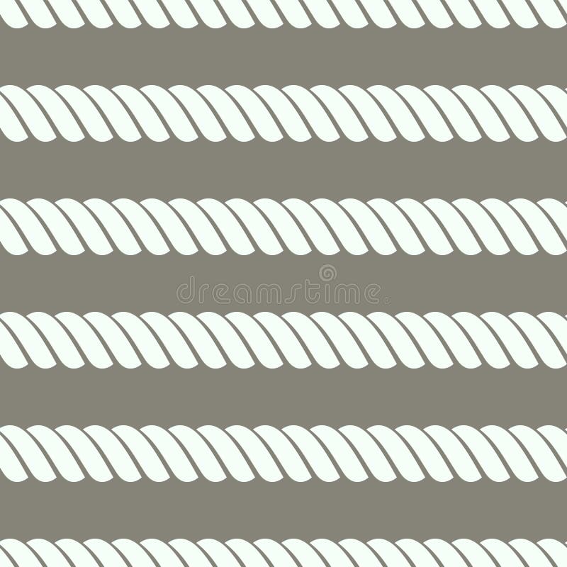 Vector Seamless Grey Pattern with Rope Symmetrical Background Graphic ...