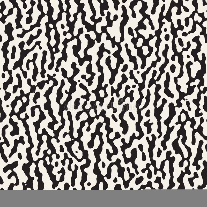 Vector Seamless Grunge Pattern. Black and White Organic Shapes. Messy ...