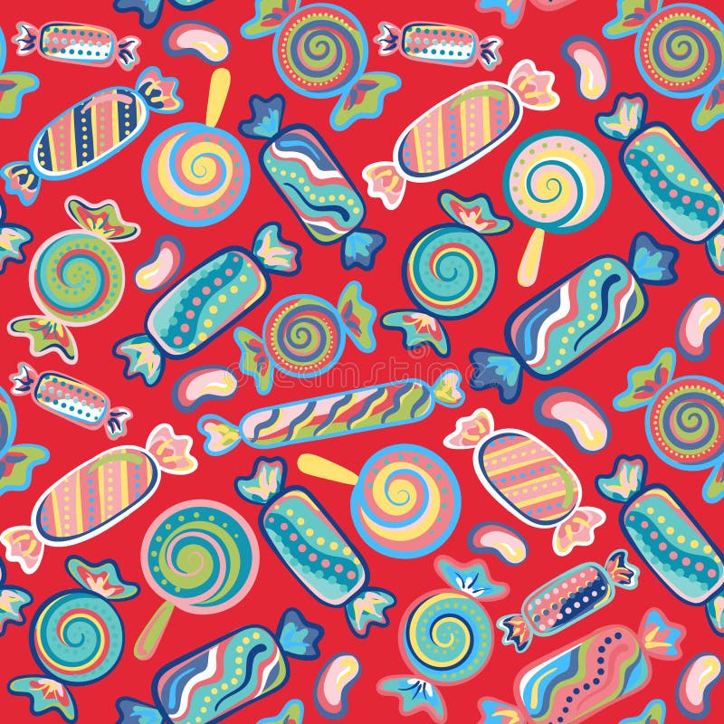 Vector Seamless Hand Draw Background on a White. Bright Backdrop with ...