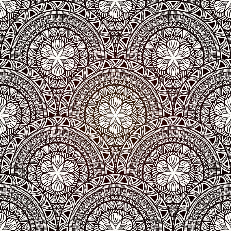 Vector Seamless Hand Drawn Doodle Pattern Stock Vector - Illustration ...