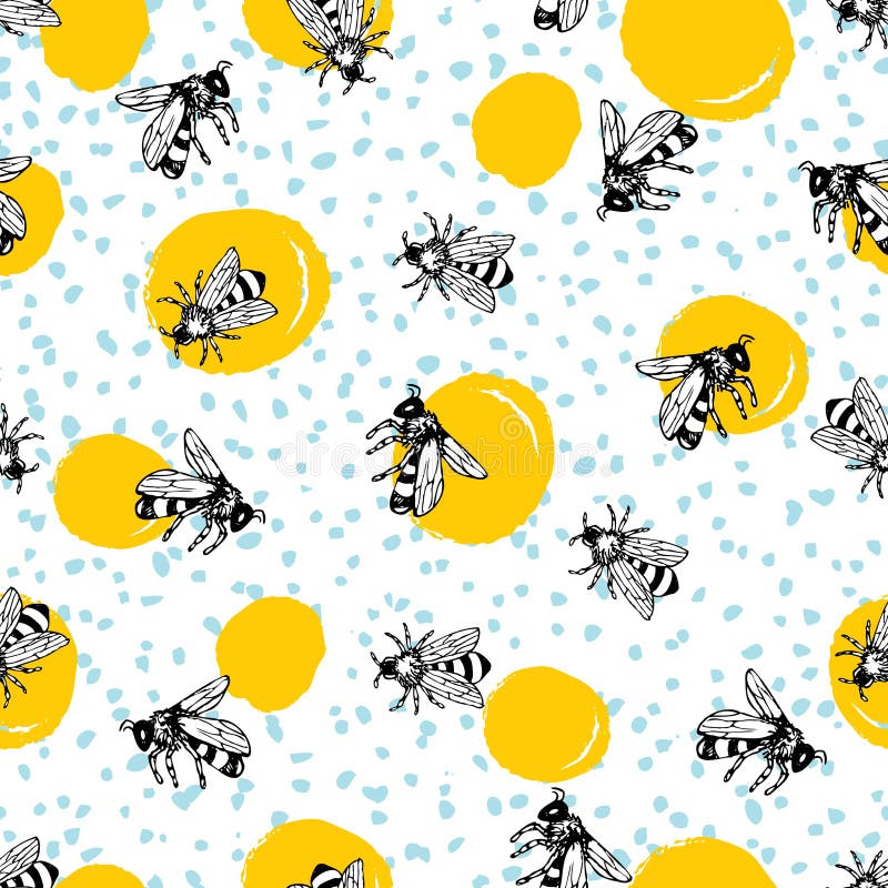 Honey Bee Drawing Stock Illustrations – 16,903 Honey Bee Drawing Stock ...