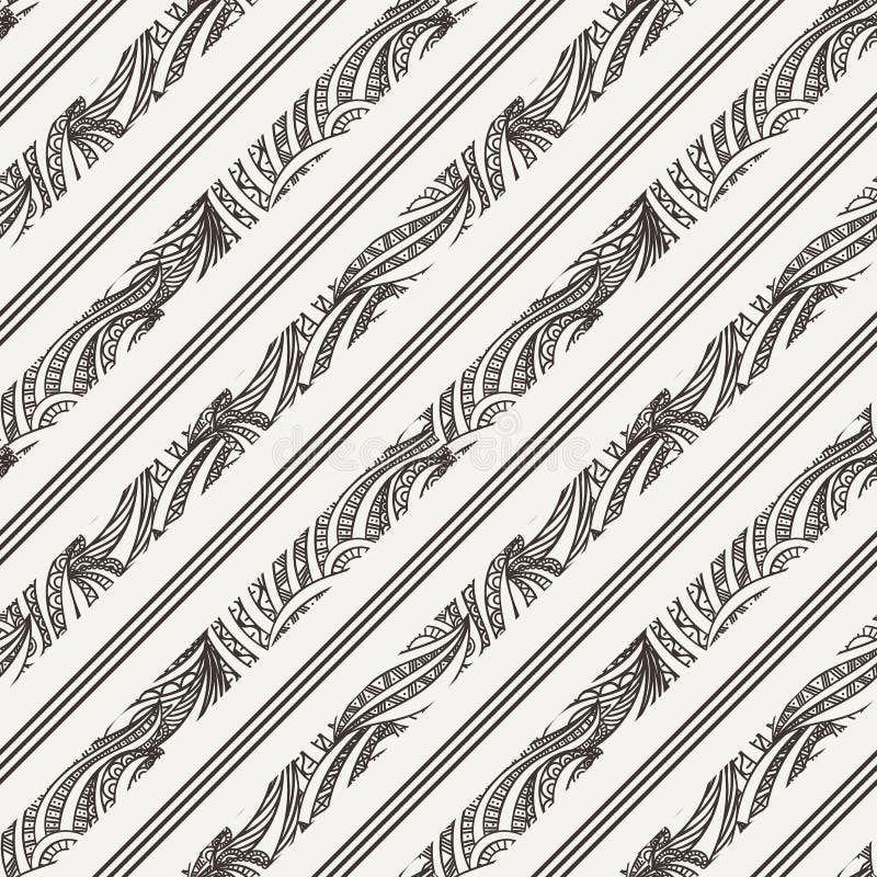 Vector Seamless Hand-drawn Pattern of Contour Stock Vector ...