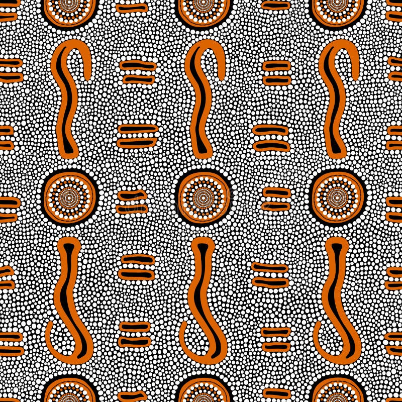 Vector Seamless Aboriginal Pattern Including Ethnic Australian Motive ...