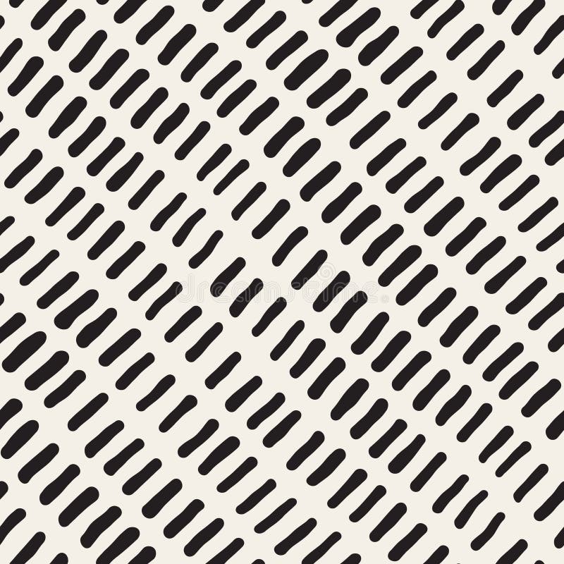 Vector Seamless Hand Drawn Rounded Diagonal Lines Pattern Stock Vector ...