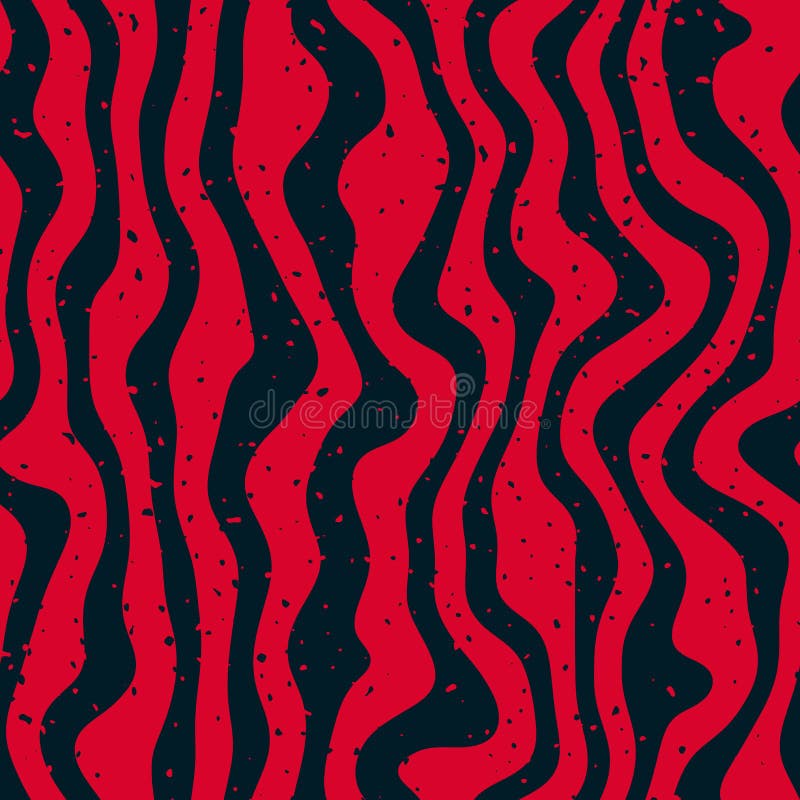 Vector Seamless Hand Drawn Vertical Wavy Distorted Lines Retro Pattern ...