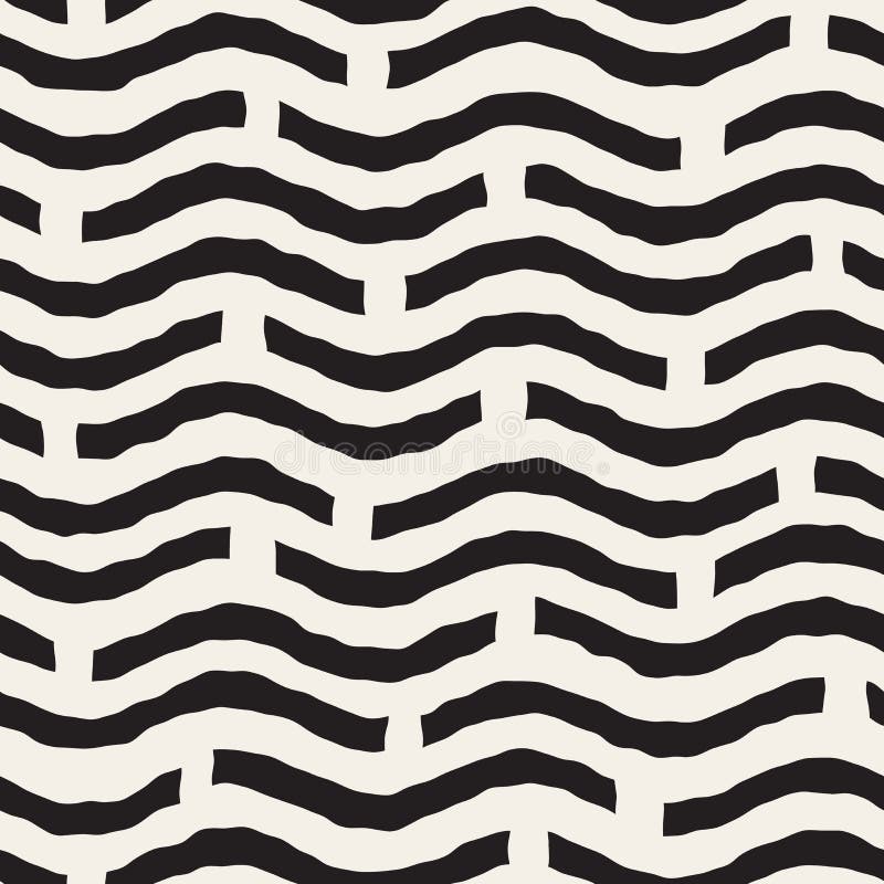 Seamless Pattern Hand Drawn Sketch Horizontal Lines Stock Illustrations ...