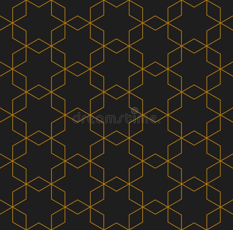 Vector Seamless Hexagon Pattern. Abstract Geometric Low Poly Background. Stylish Fractal Texture ...
