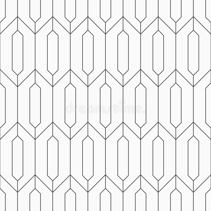 Vector Seamless Hexagons Pattern. Modern Stylish Texture of Elongated ...