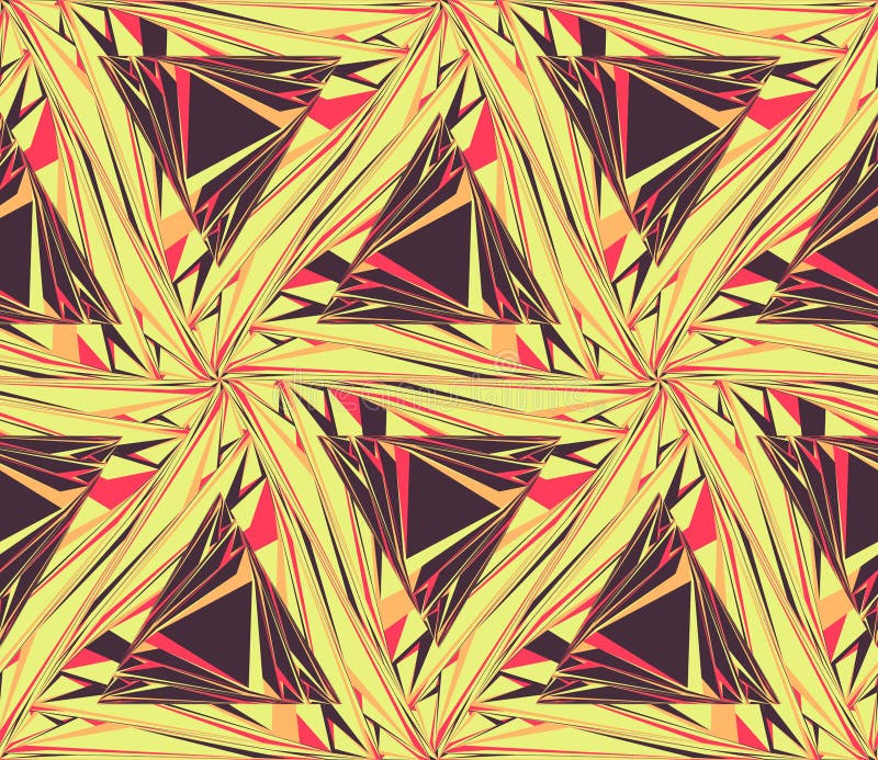 Vector Seamless Illustration of Multicolor Triangle Pattern. Colored ...