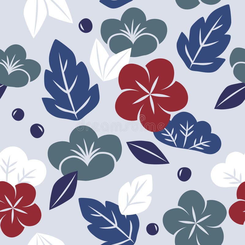 Vector of Seamless Japanese Style Floral Pattern Stock Vector ...