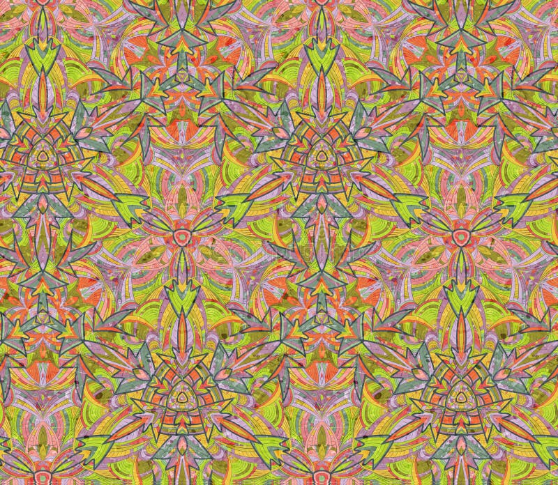 Vector Seamless Kaleidoscope Pattern Stock Vector - Illustration of ...