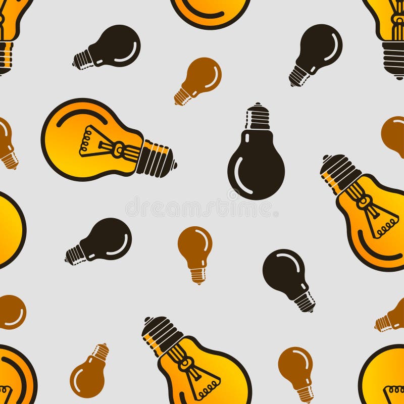 Vector Seamless Lamp Pattern. Eps10 Stock Vector - Illustration of ...