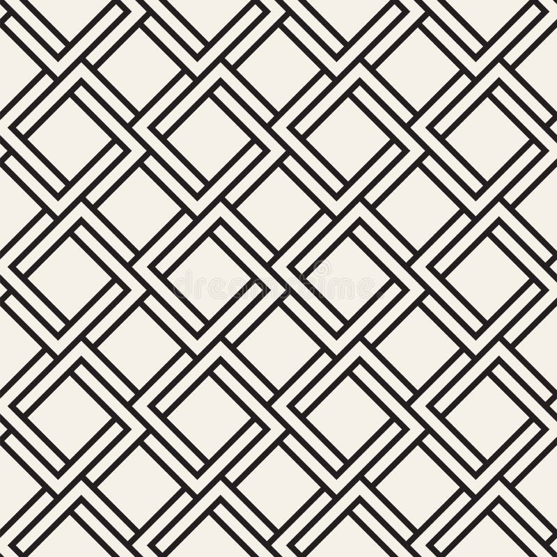 Vector Seamless Lattice Pattern. Modern Stylish Texture with Monochrome ...