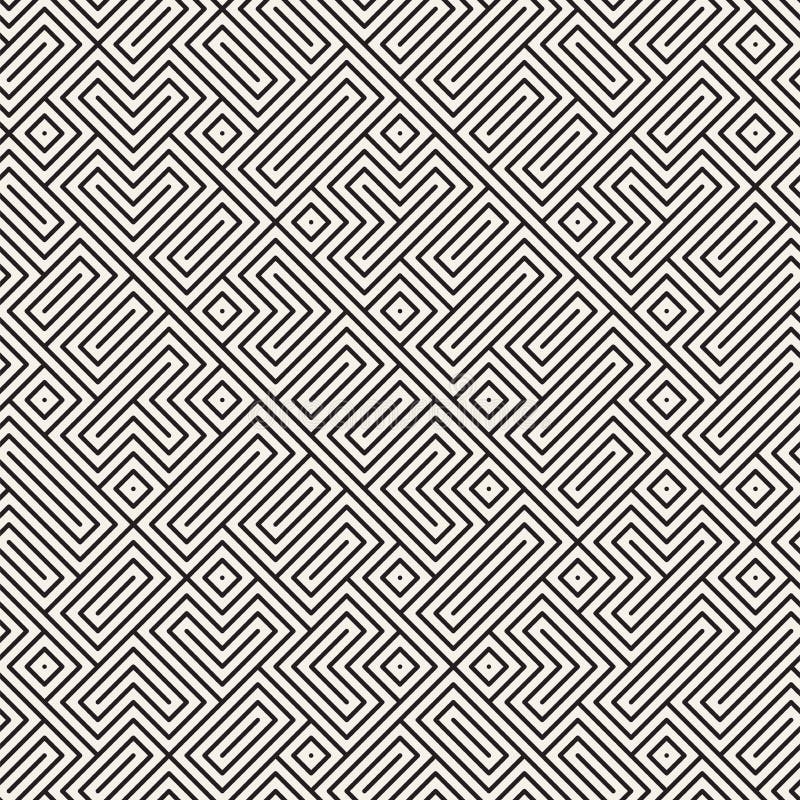 Vector Seamless Lattice Pattern. Modern Stylish Texture with Monochrome ...