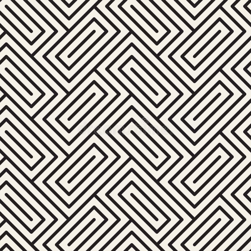 Vector Seamless Lattice Pattern. Modern Stylish Texture with Monochrome ...